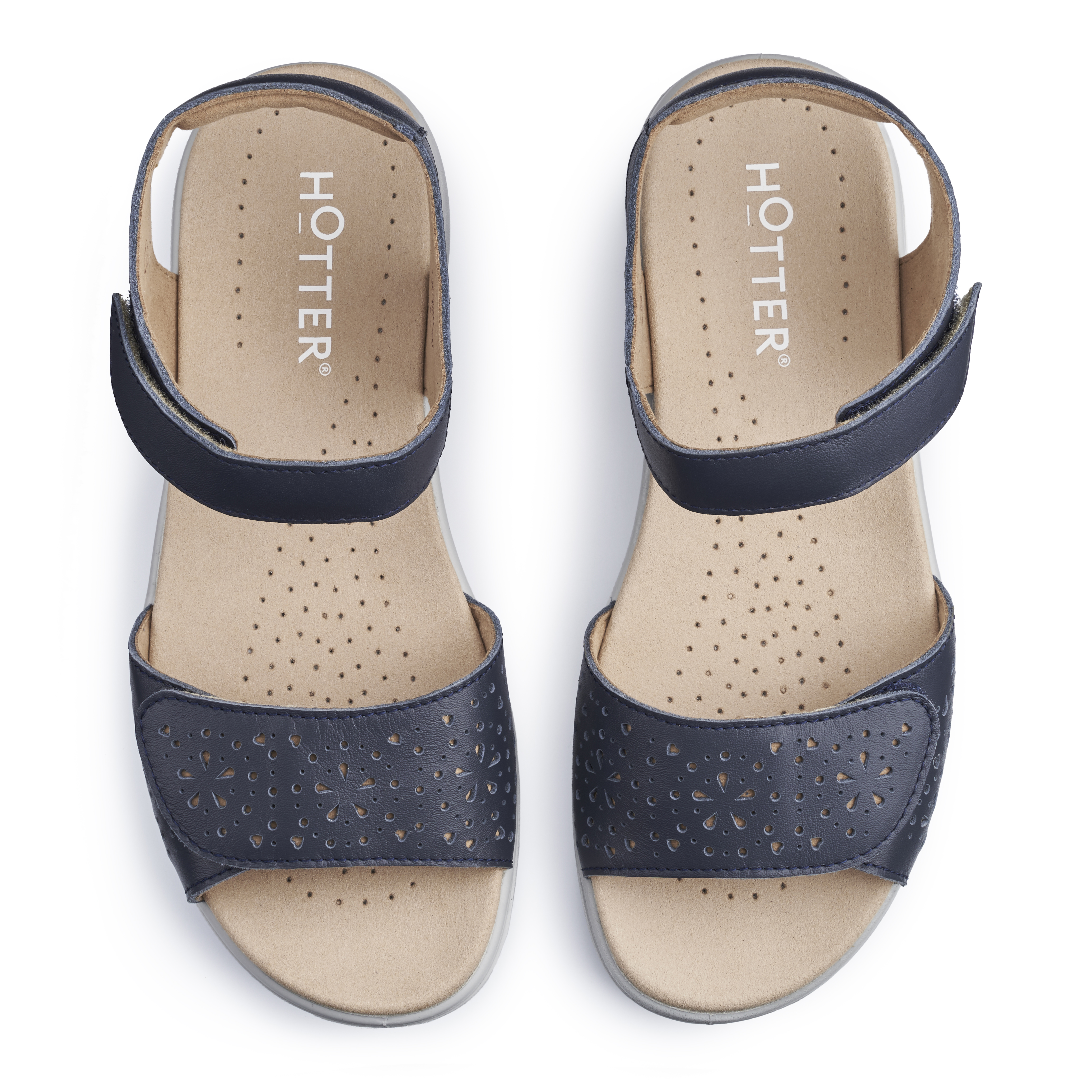Denim Navy | Women’s Flat Sandal With Adjustability | Leah II Sandals ...
