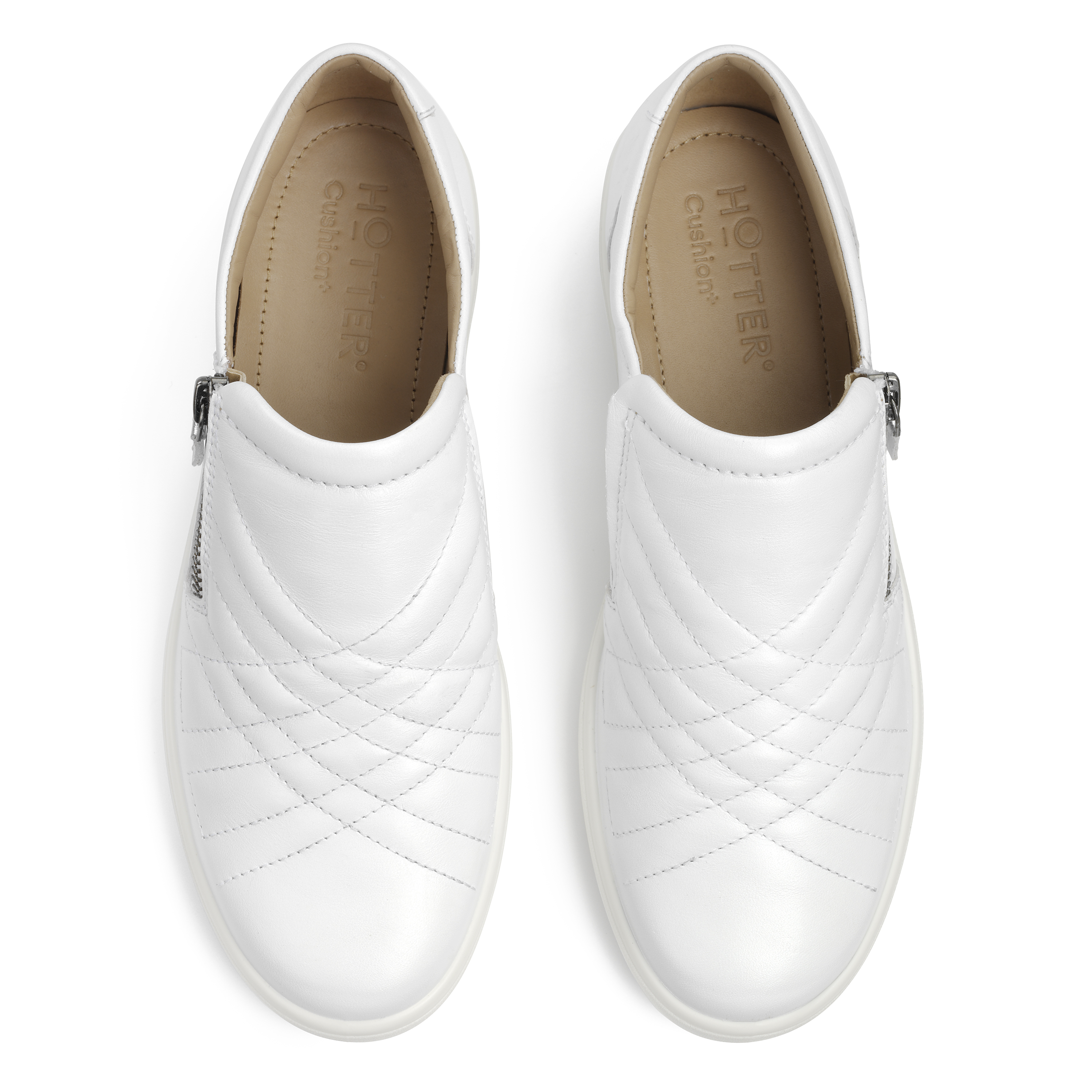 White | Poppy Trainers |Hotter UK