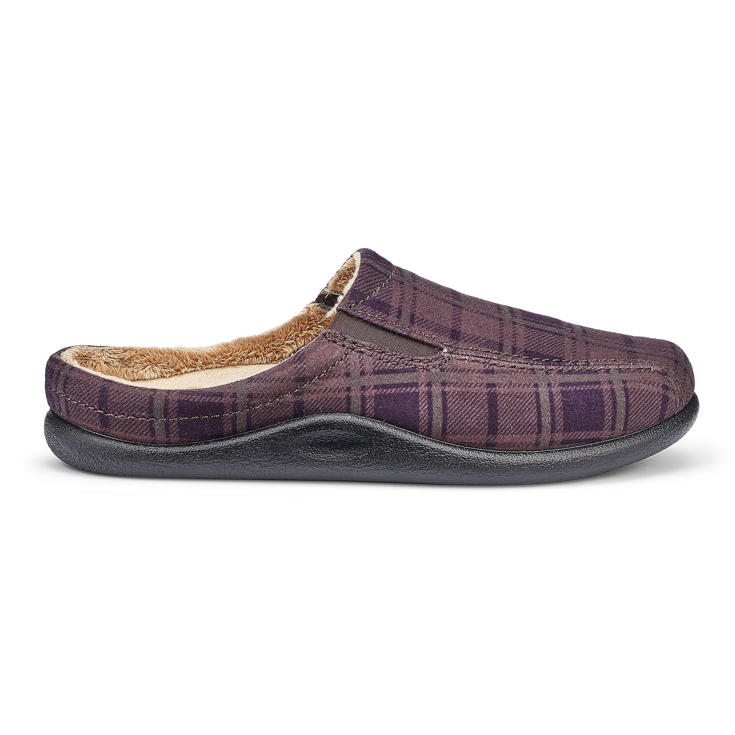 Brown Check | Men's Cushioned Slippers | Slide Slippers | Hotter US