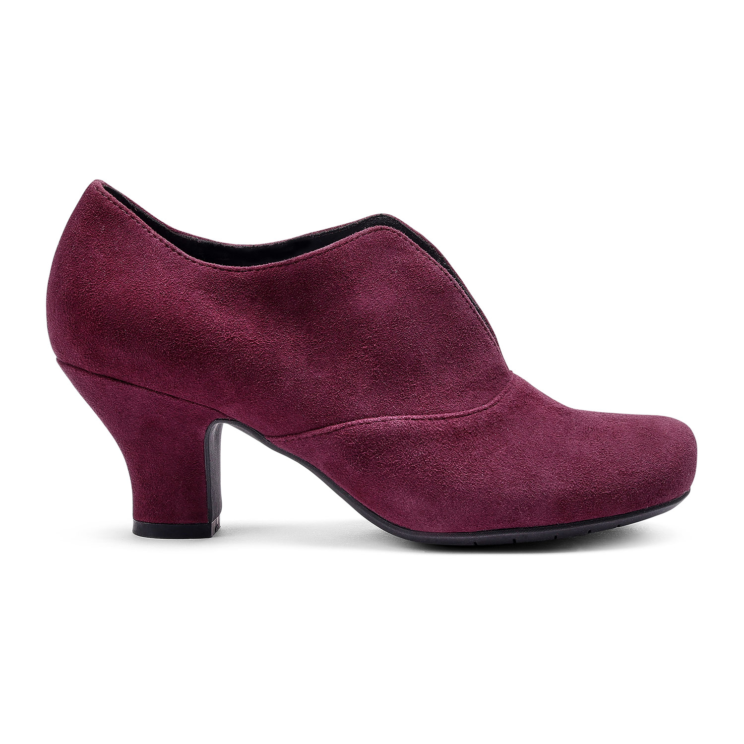 Maroon | Women's Chic Suede Heel | Waltz Heels | Hotter UK