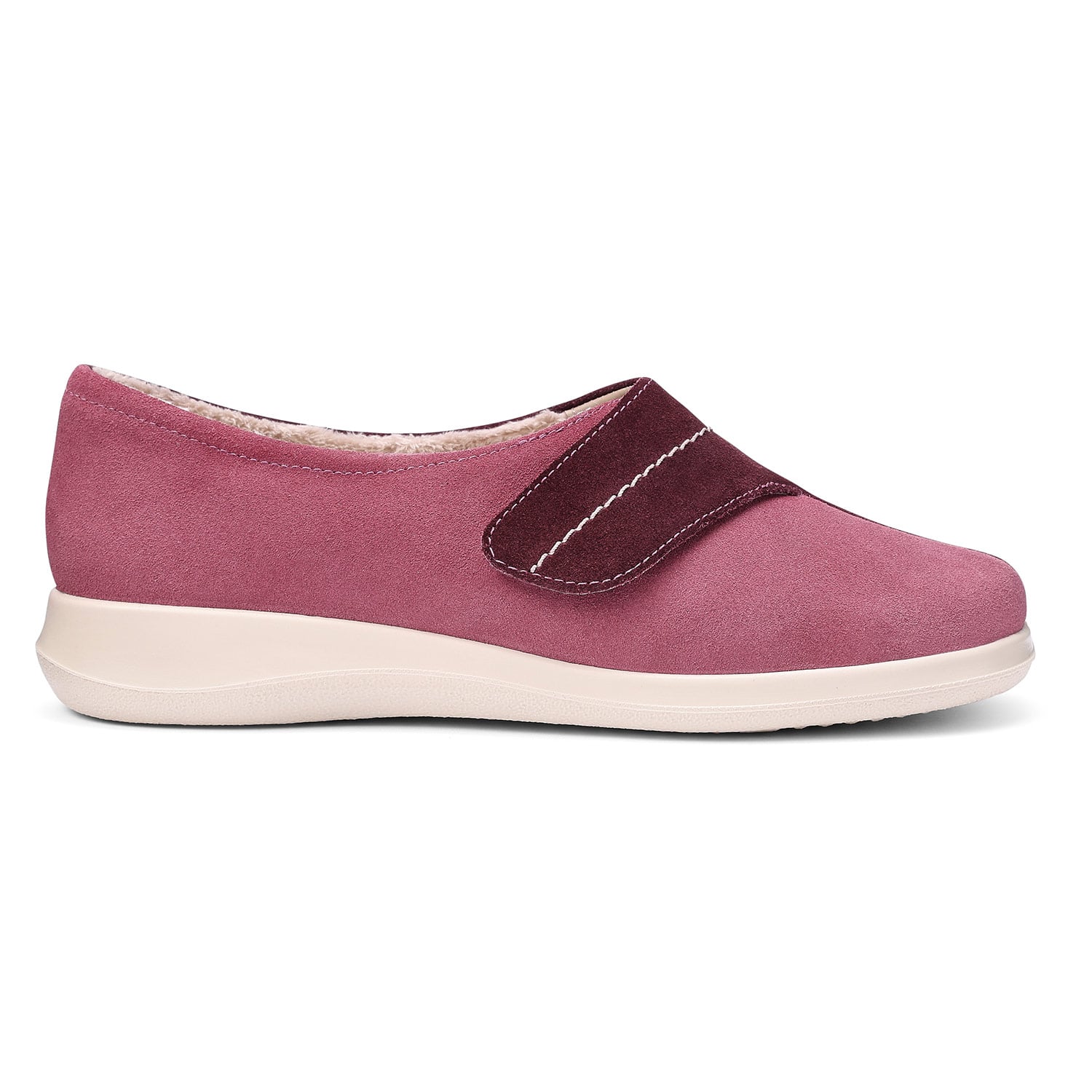 Maroon / Dark Rose | Women’s Classic Suede Slippers | Wrap Slippers ...