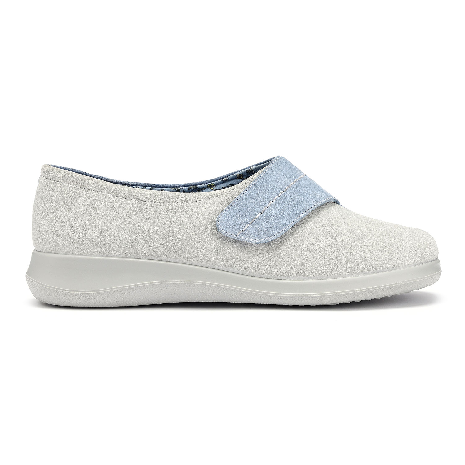 Soft Blue / Soft Grey | Women’s Classic Suede Slippers | Wrap Slippers ...