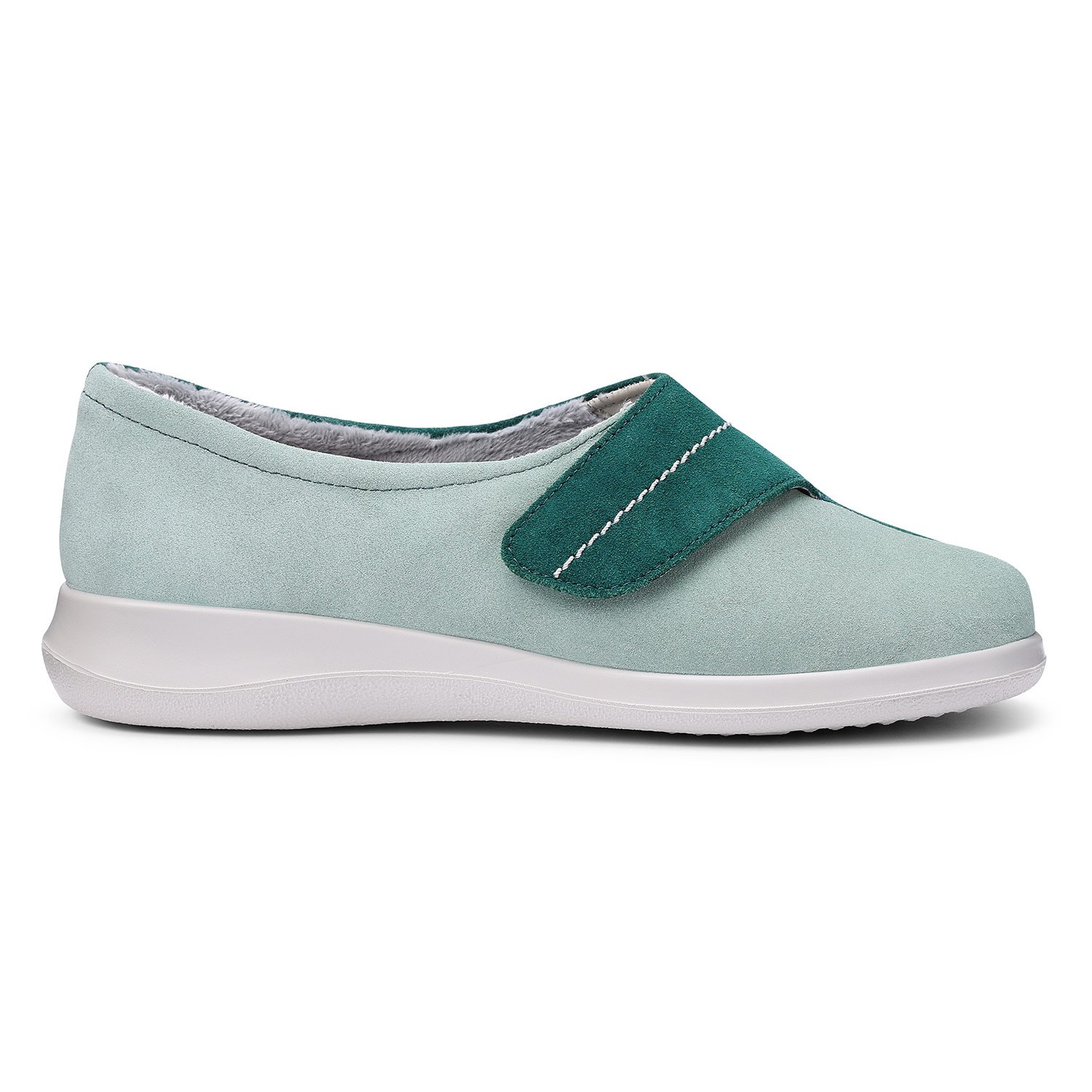 Teal / Sage | Women’s Classic Suede Slippers | Wrap Slippers | Hotter UK